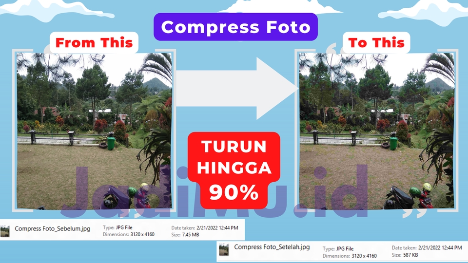 Kompres Ukuran File Lebih Kecil PDF PPT Word Foto/Gambar Video Excel ...