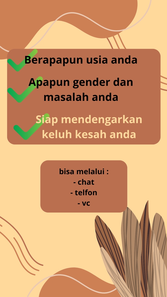 Jasa pendengar curhat online