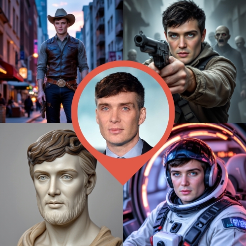 custom muka pakai ai character - realistic or unique style