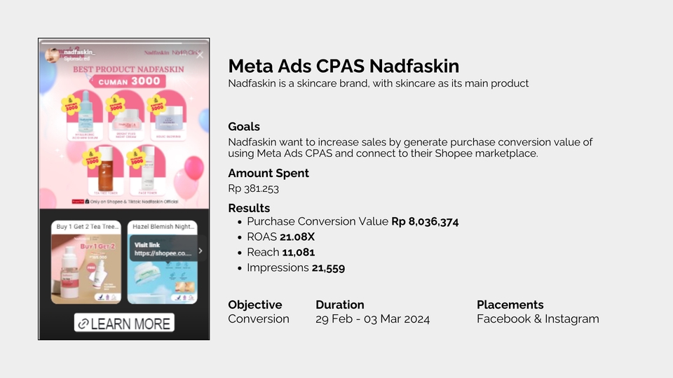 Facebook Ads Reguler | Facebook Collaborative Ads (CPAS) | TikTok Ads