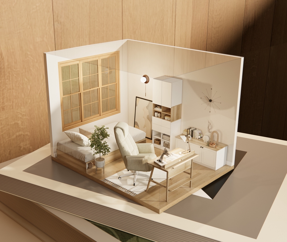 รับออกแบบ3D Perspective Interior (งานภายใน)/ทำภาพ Render 3D Perspective ...