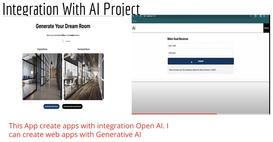 Pembuatan Aplikasi Integrasi AI dan Machine Learning