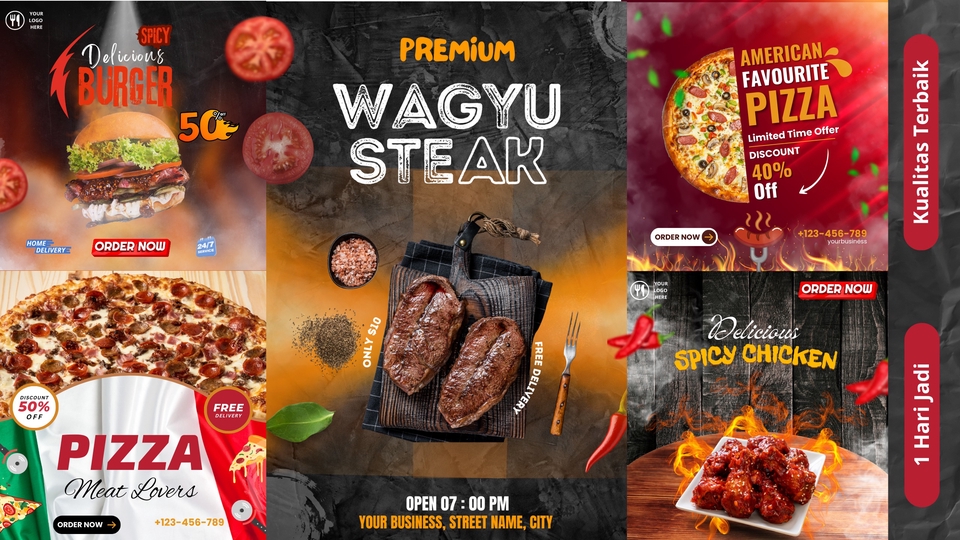 Jasa Desain Menu Makanan, Banner, Flyer, Brosur, Poster Minuman ...