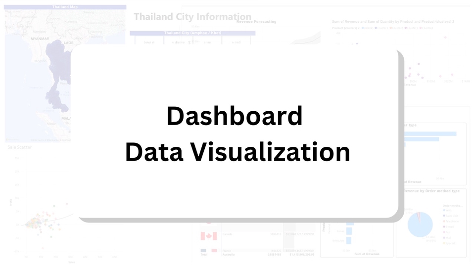 รับทำ Dashboard / Data Visualization ด้วย Power BI / Looker Studio / Tableau
