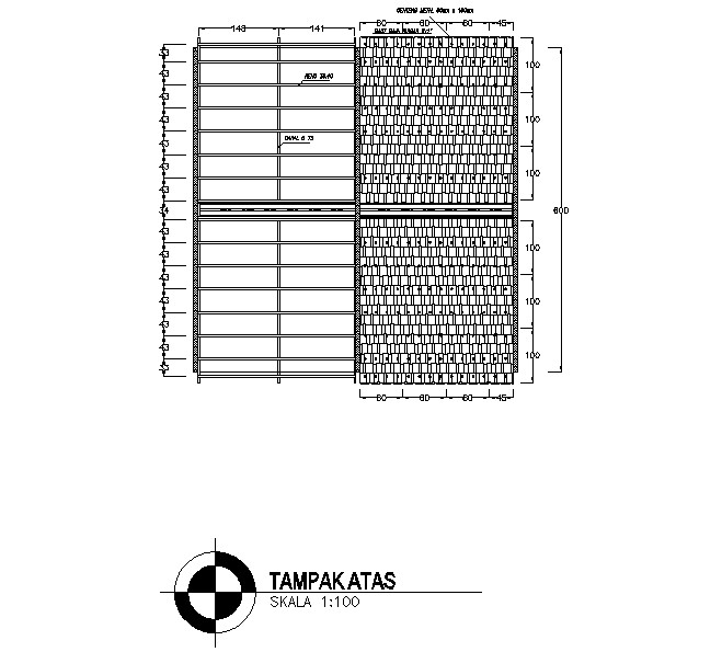 AUTOCAD - DENAH RENCANA ATAP RABUNG 1