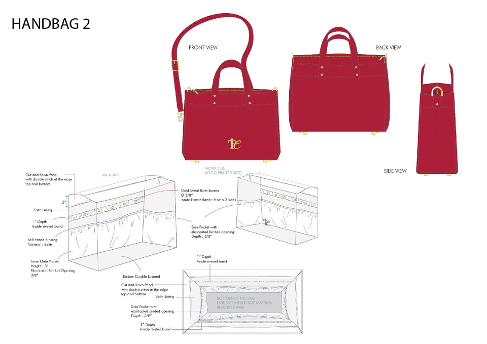 Design Tech Pack untuk Dompet dan Tas
