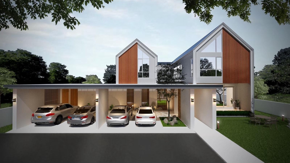 Render Perspective interior and exterior