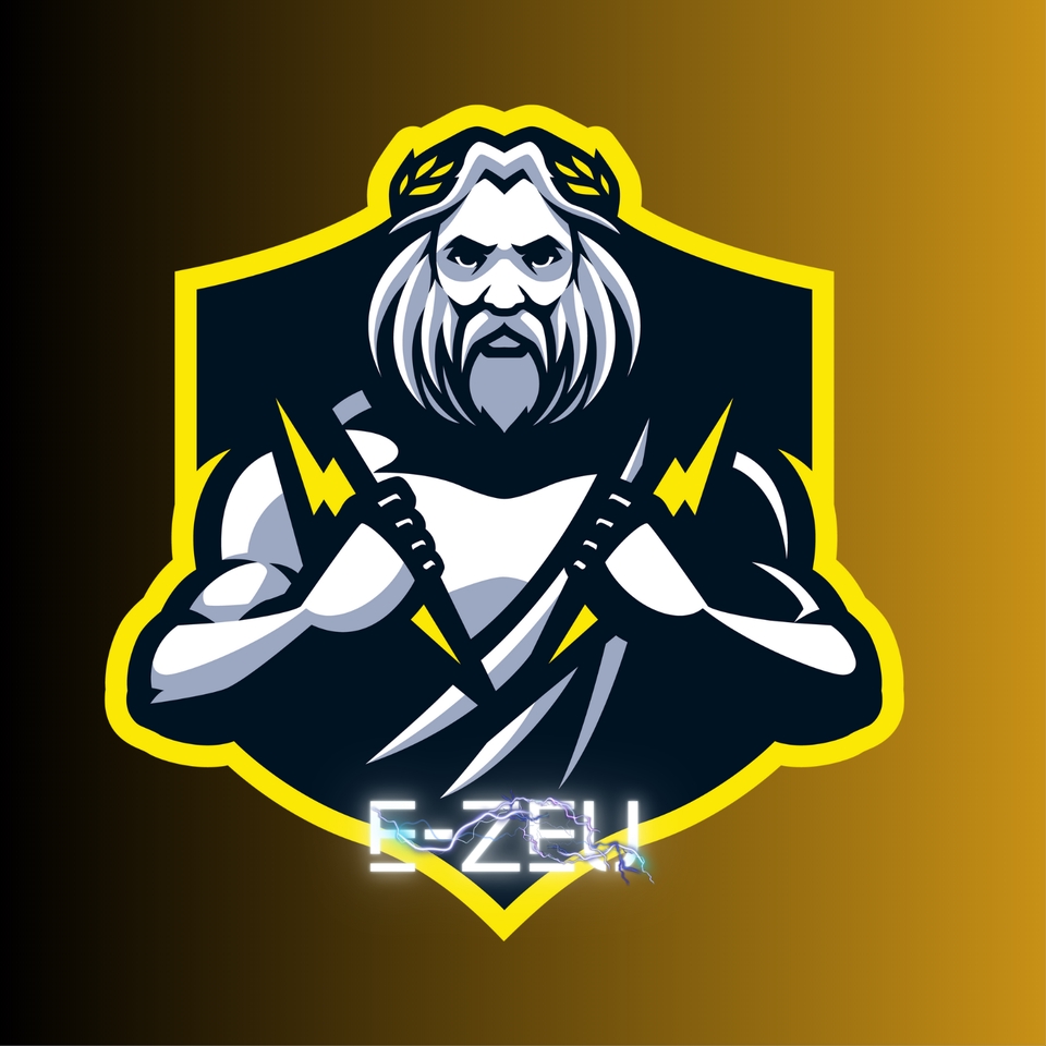 Desain logo maskot untuk makanan dan minuman, dan logo e-sport