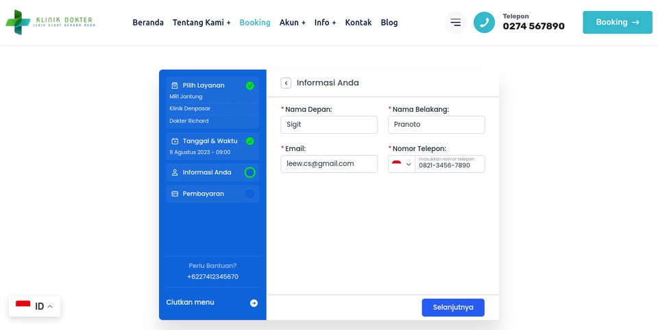 Website Booking Jadwal Rumah Sakit Klinik Kesehatan Klinik Dokter ...