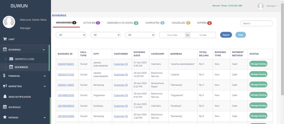 CUSTOMER SERVICE (WA/WEBSITE)