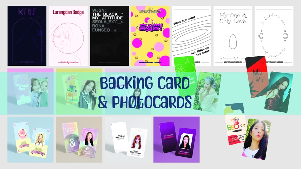 CUSTOM Desain Photocard, Backing Card, Photostrip, Cup Sleeve, Poster ...