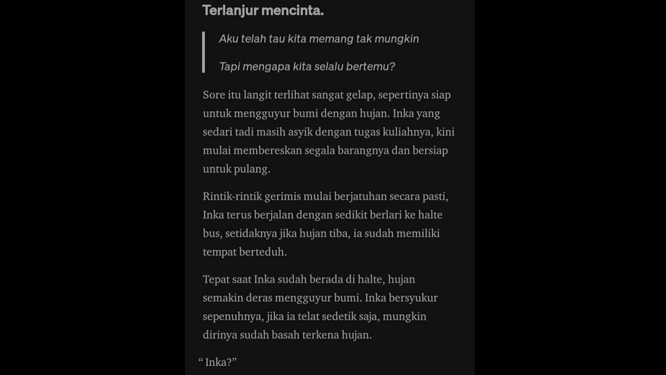 Cerita Pendek (Fiksi Mini)