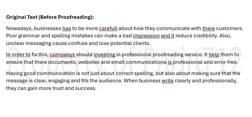 English Proofreading Services