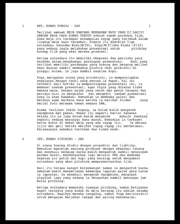 Content & Scriptwriting Untuk Promosi dan Film