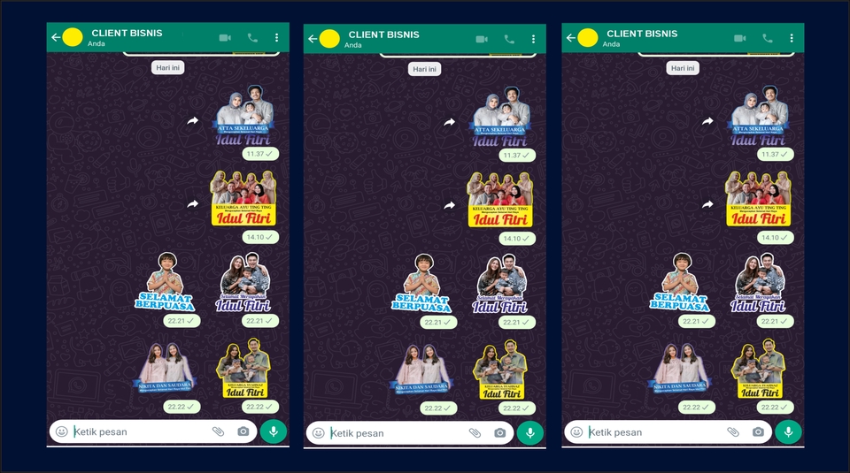 Sticker Ucapan Lebaran/ Bulan Ramadhan (LINE, whatsapp, telegram atau ...