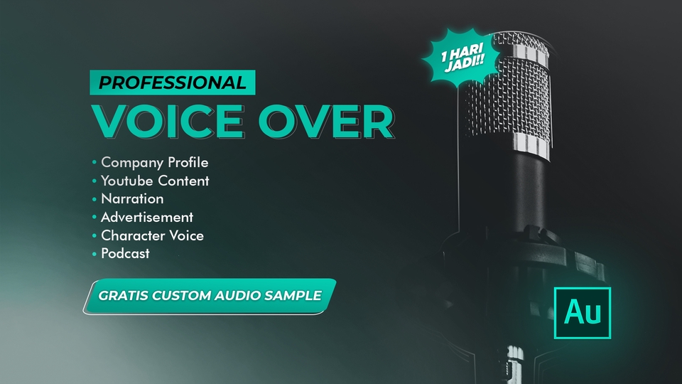 Voice Over Laki-laki Professional 1 Hari Jadi GRATIS REVISI