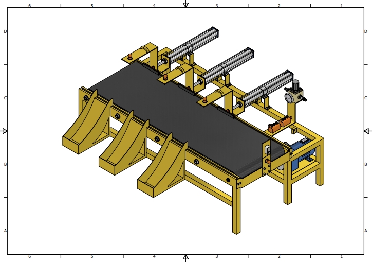 Conveyor Belt Sortir berbasis Pneumatic