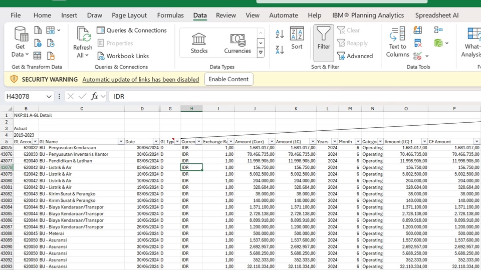 Microsoft excel, pembuatan rumus / formula, template dll