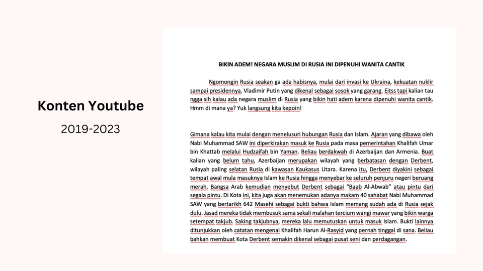 Jasa Penulisan Skrip Youtube atau Tiktok dan Penulisan Artikel