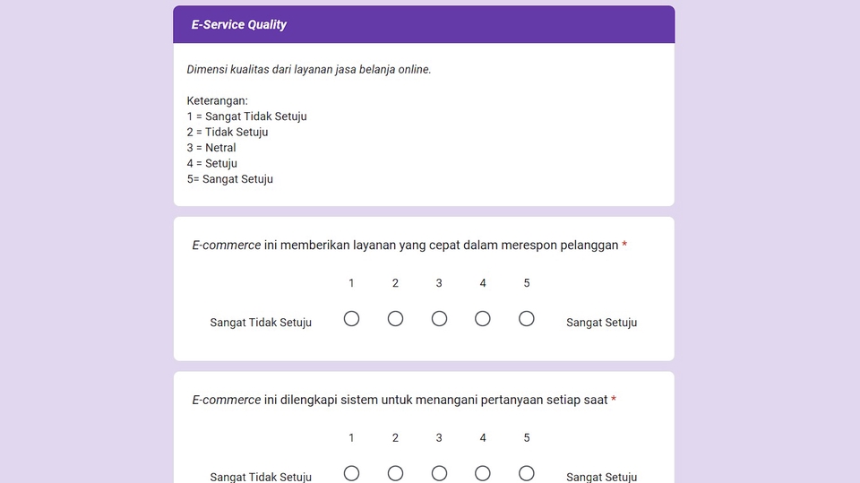 Jasa Pembuatan Kuesioner (Google Form)