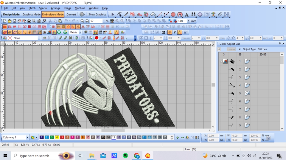 BORDIR DESAIN DAN LOGO