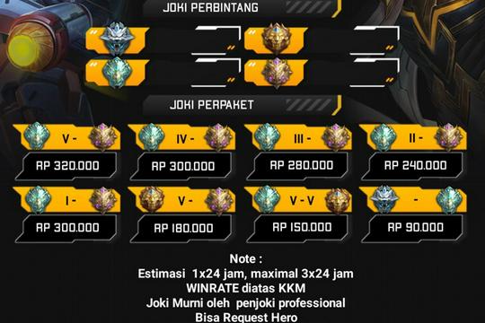 Joki Mobile Legends Murah Cepat dan Aman