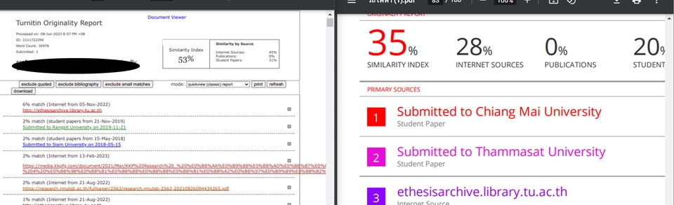 ตรวจ Turnitin + ทำ Endnote + ส่ง submission ในวารสารระดับนานาชาติ
