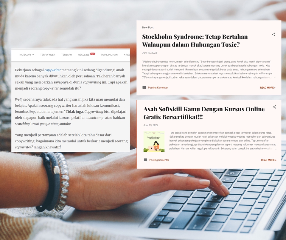 Jasa Pembuatan Artikel WEB dan BLOG Terjangkau