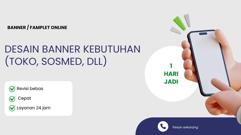 Banner atau famplet (Kebutuhan sosmed, Toko, dll)