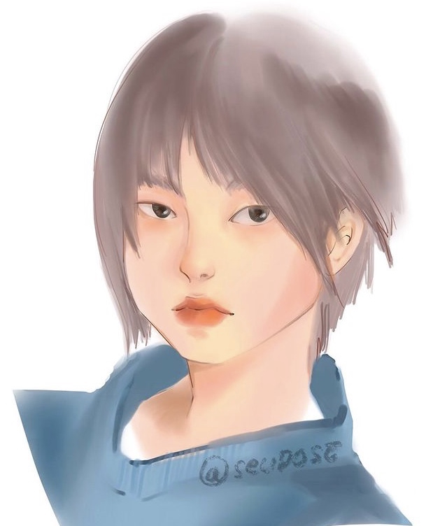 Anime style Illustrator digital painting