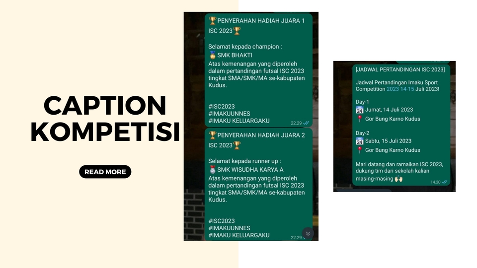 Membuat caption sosial media