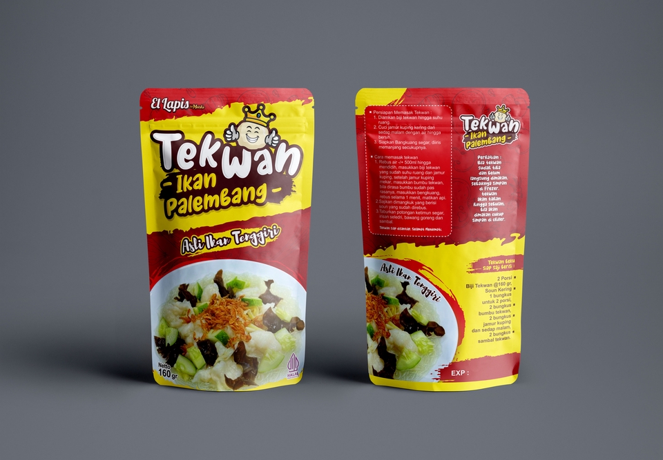 Desain Label/ Stiker Makanan Kekinian