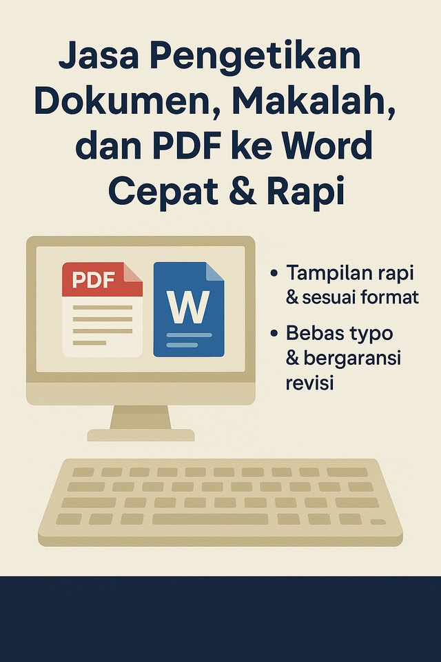 Jasa Pengetikan Dokumen, Makalah, dan PDF ke Word Cepat & Rapi