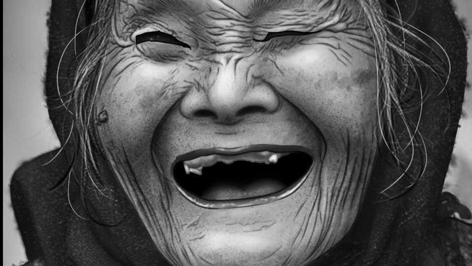 Ilustrasi Potret Realis (Hitam Putih)