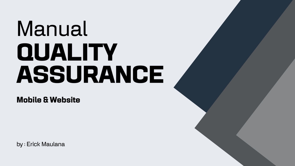 QUALITY ASSURANCE (Manual Testing)