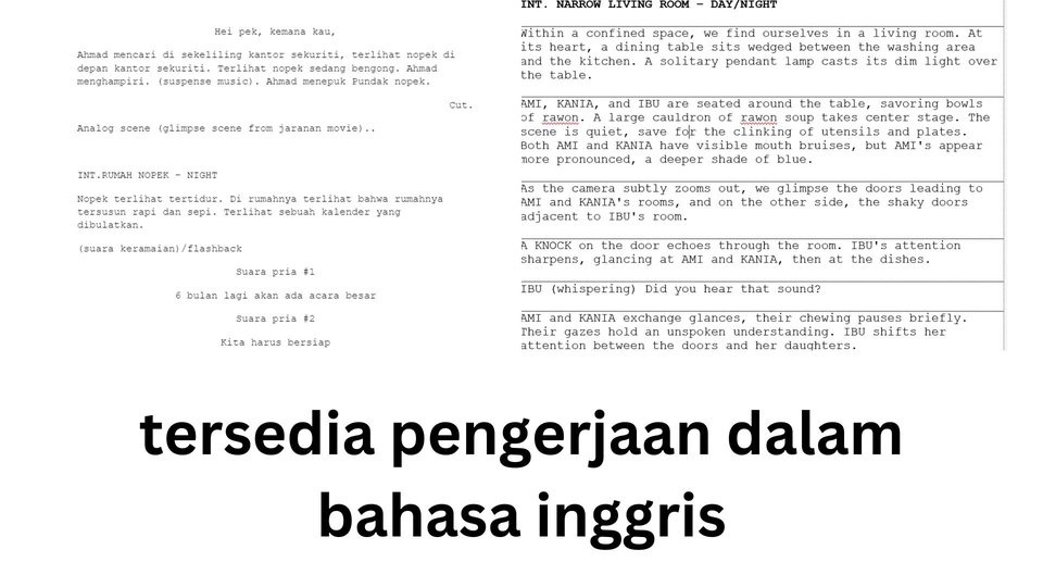 script writing murah terjamin: konten youtube (short, video panjang), podcast, short film dan iklan