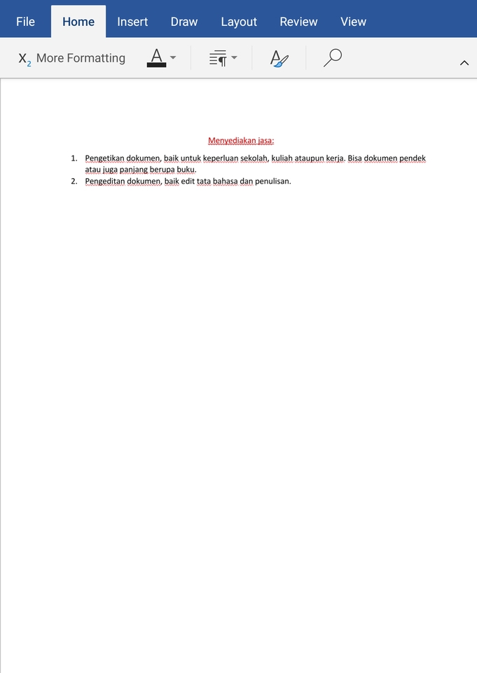 Ketik dan edit dokumen Word