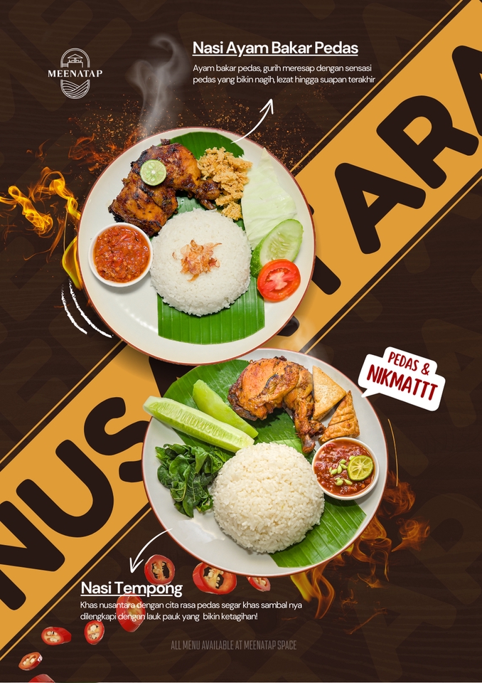 Desain Poster Makanan untuk Restoran Tempat Makan