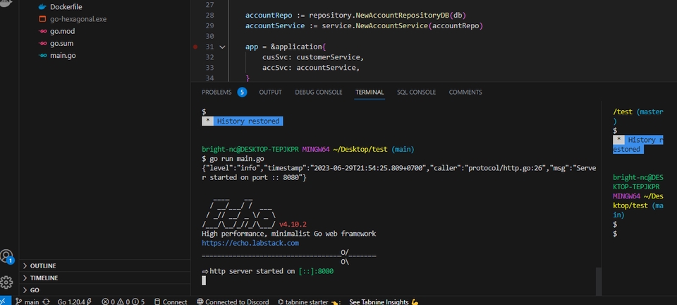 รับทำ Backend ด้วย Golang