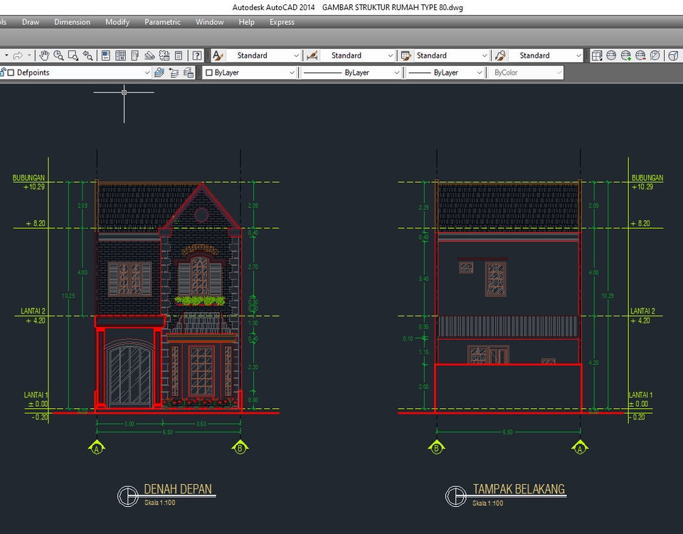 GAMBAR KERJA AUTOCAD, IMB SELESAI 1-2 HARI