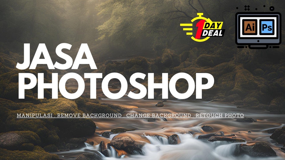 Edit Gambar & Photoshop Profesional | Retouch, Manipulasi, dan Desain!