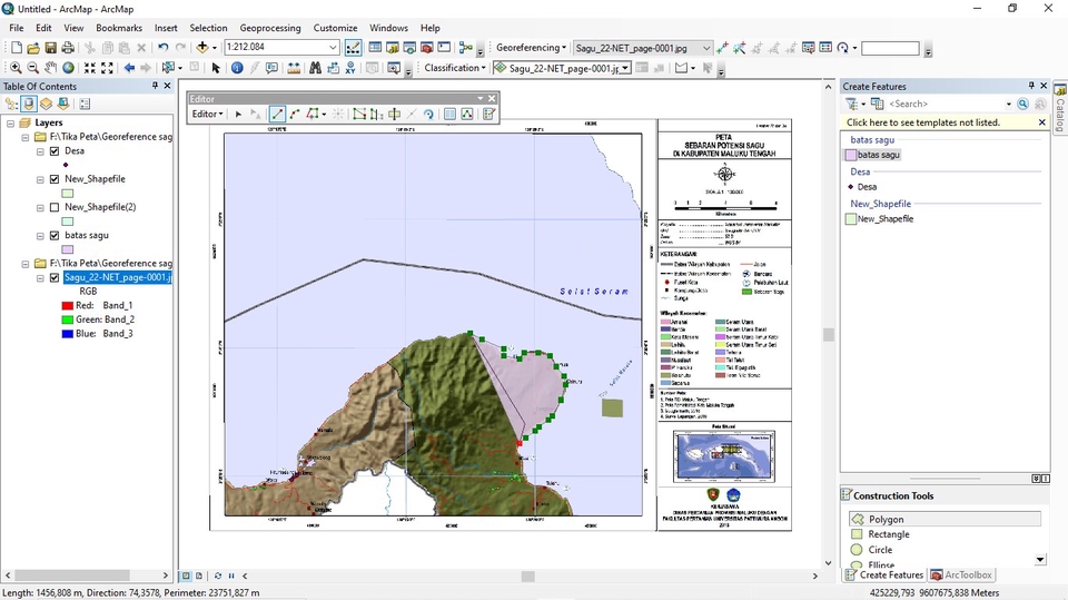 Jasa Murah Membuat/Pembuatan Peta GIS Menggunakan ArcGIS Desktop (Pemetaan Digital)