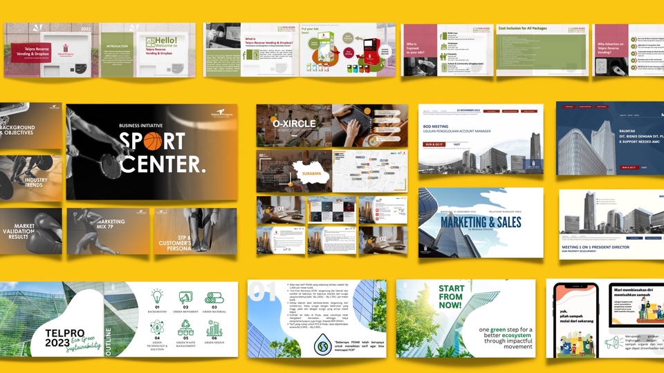 Desain Template Presentasi untuk Korporasi