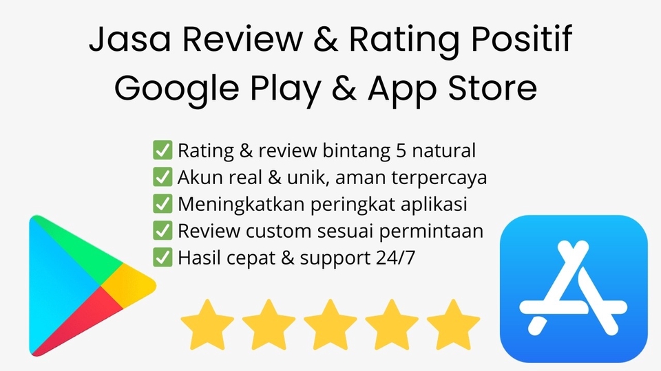 Jasa Optimasi Rating & Review Positif Aplikasi di Google Play & App Store