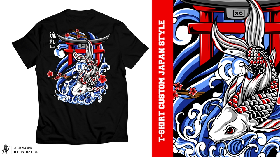 DESAIN KAOS CUSTOM ILLUSTRASI KEREN