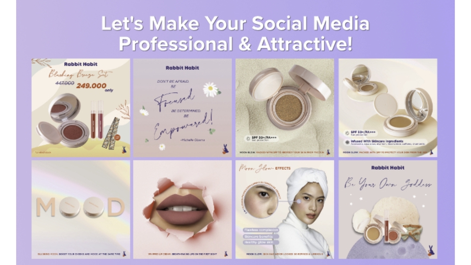 Desain Konten Media Sosial Professional + Penulisan Caption + Rekomendasi Hashtags