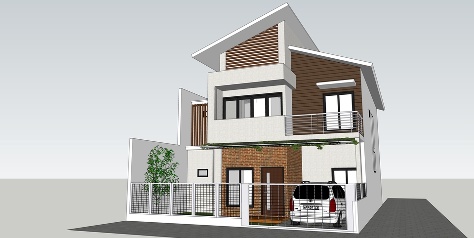 Desain 2D - Gambar IMB Rumah Tinggal Murah Meriah