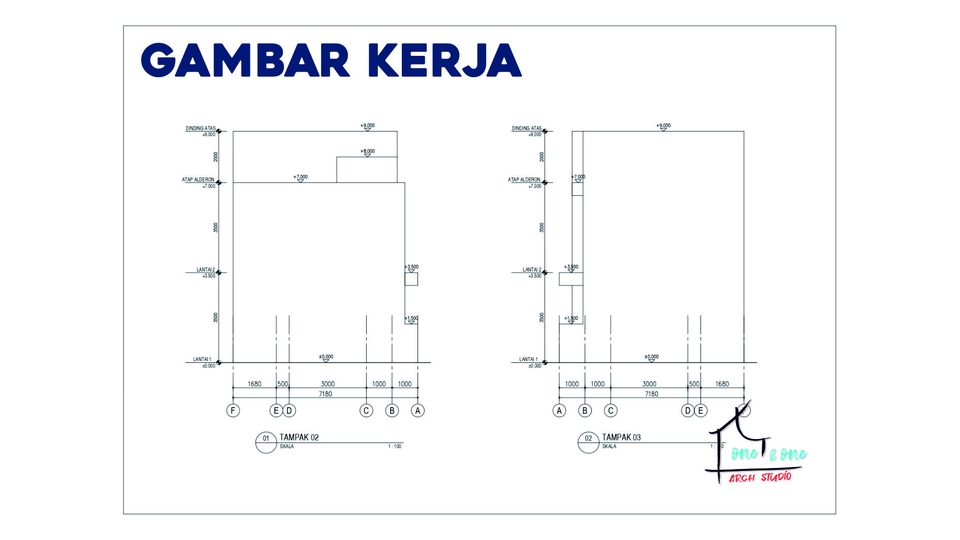 Drafting Gambar Kerja untuk IMB atau Tukang (Denah, Tampak, dll) Design ...
