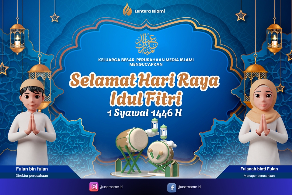 Desain banner dan poster dengan gaya modern dan eye-catching