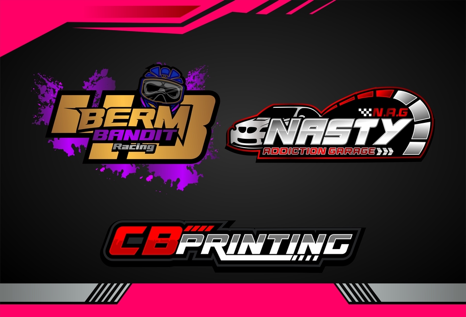 Saya akan mendesain logo tim balap tomotif/ logo racing yang keren